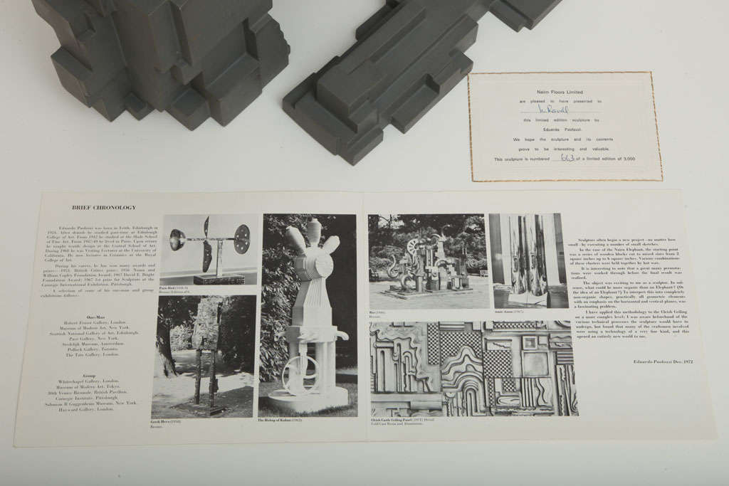 Eduardo Paolozzi Elephant Sculpture at 1stDibs | eduardo the elephant ...