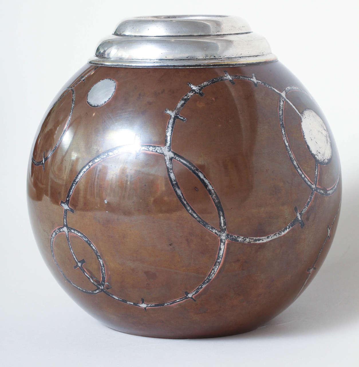 Luc Lanel for Christofle Collection of Three French Art Deco Dinanderie ...