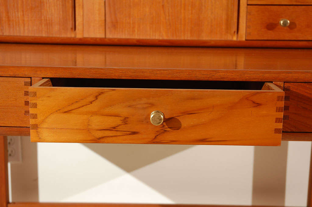 Custom Solid Teak Desk By D-Scan at 1stDibs | scan teak desk, d-scan ...