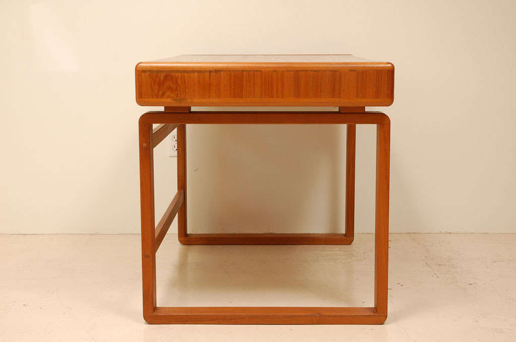 Custom Solid Teak Desk By D-Scan at 1stDibs | scan teak desk, d-scan ...