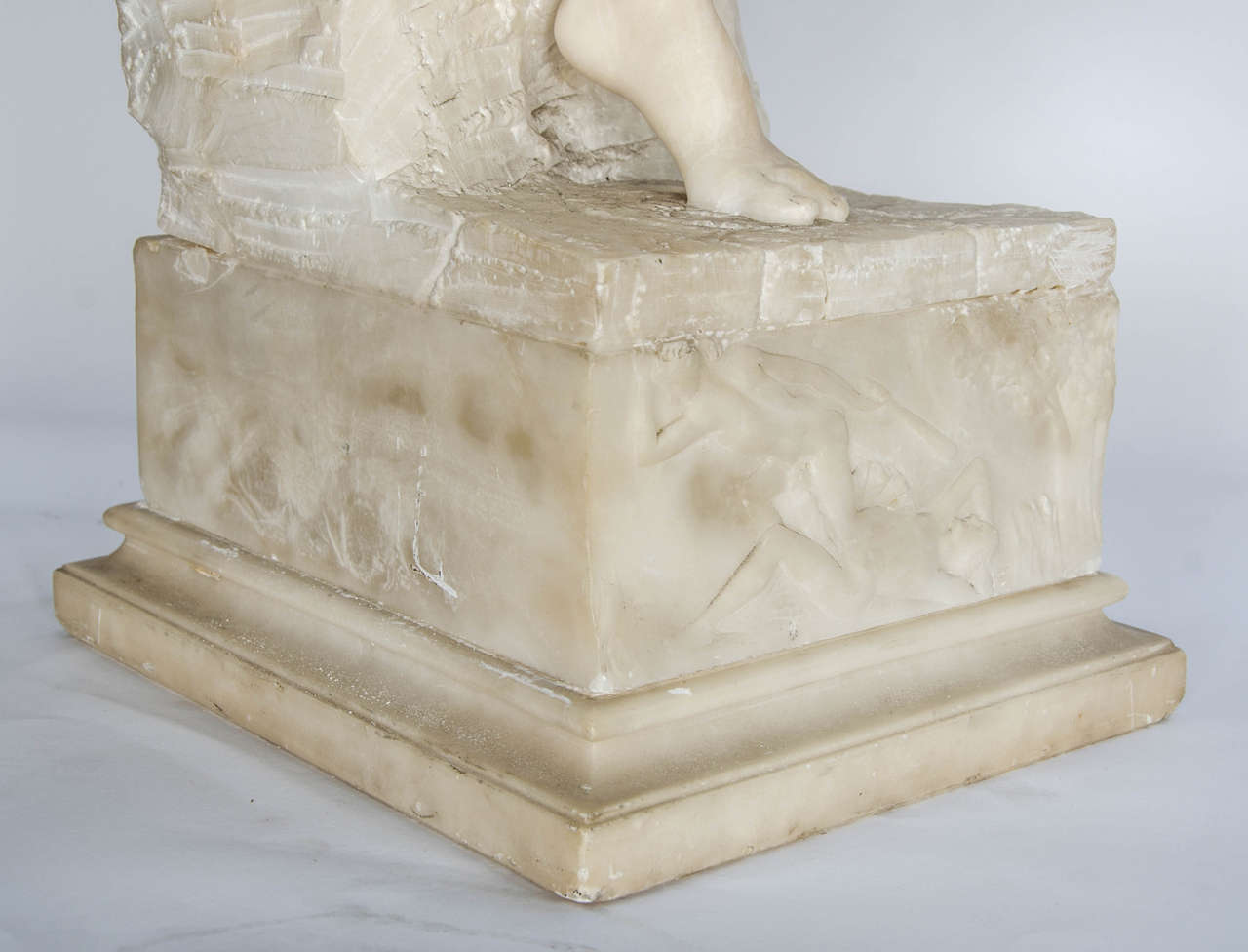 Antique Alabaster Statue of mother and child, 19th Century. For Sale at ...