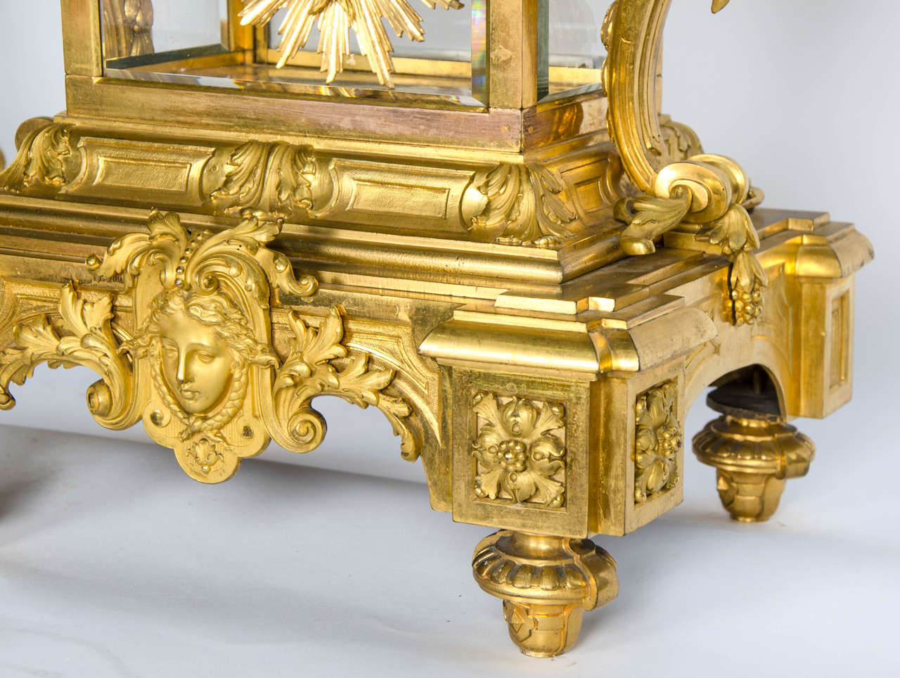 Imposing 19th Century French Ormolu Clock Garniture 29"(73cm) high For ...