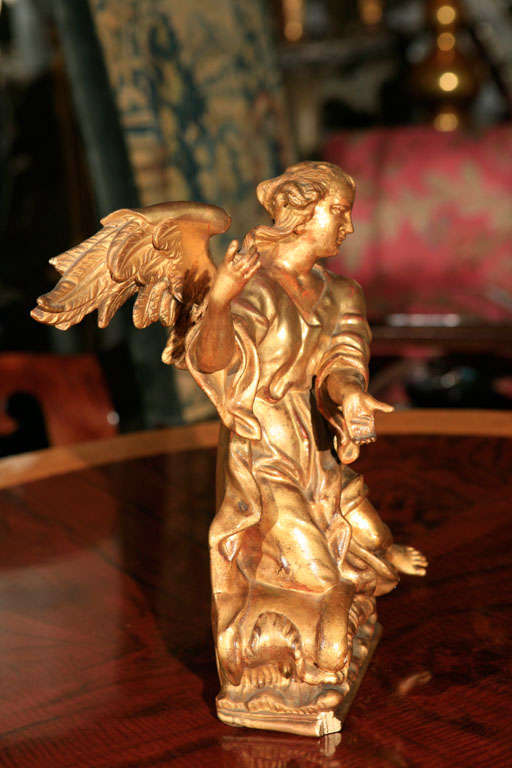 18th century Continental Rococo Giltwood Angel For Sale at 1stDibs ...