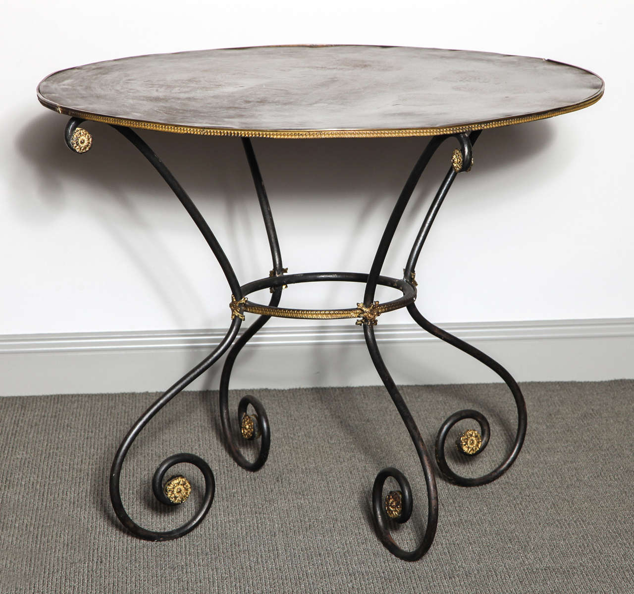 Pair of Metal Gueridon Tables For Sale at 1stDibs