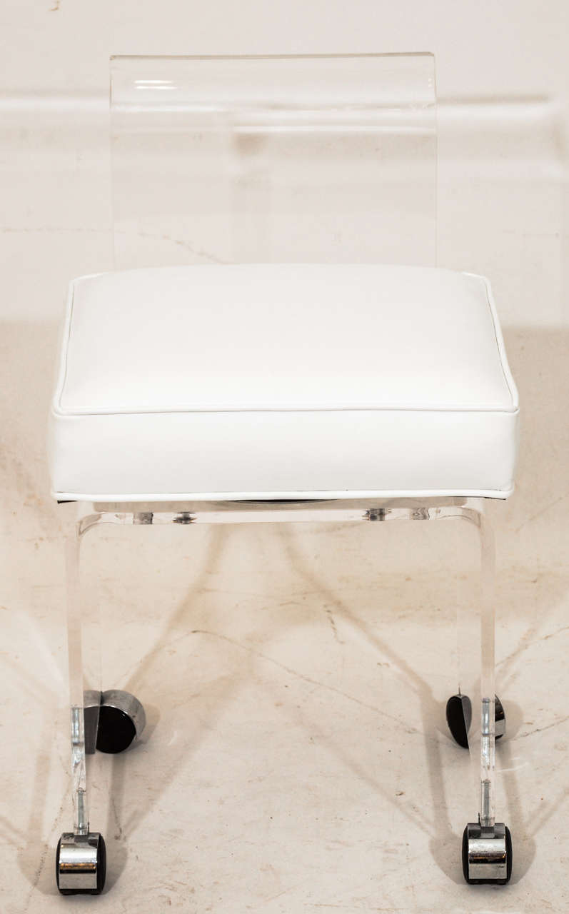 Lucite Vanity Chair at 1stDibs