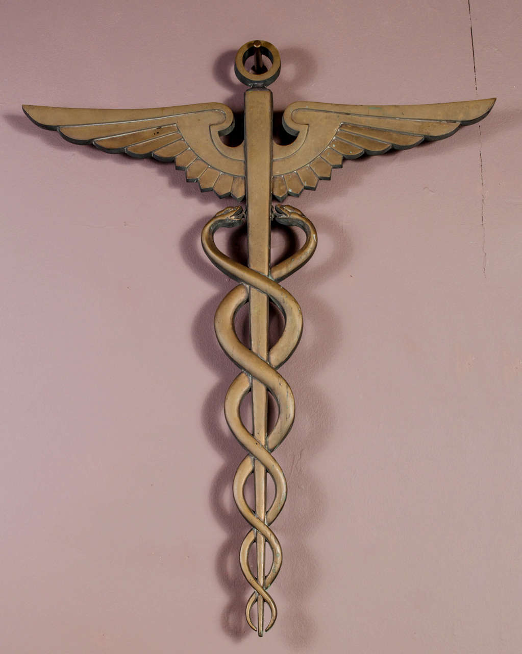 Vintage Bronze Caduceus at 1stDibs