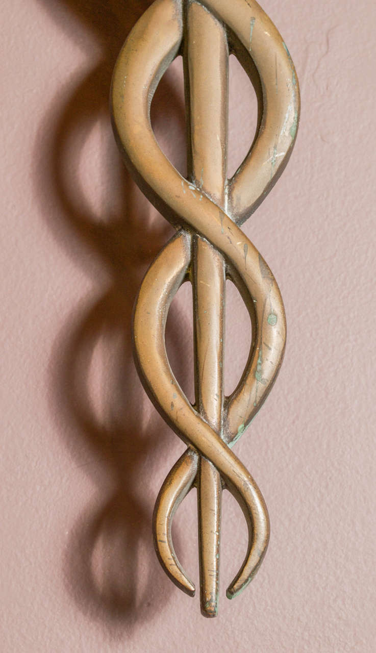 Vintage Bronze Caduceus at 1stDibs