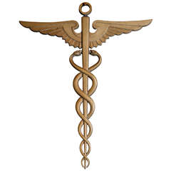 Vintage Bronze Caduceus at 1stDibs