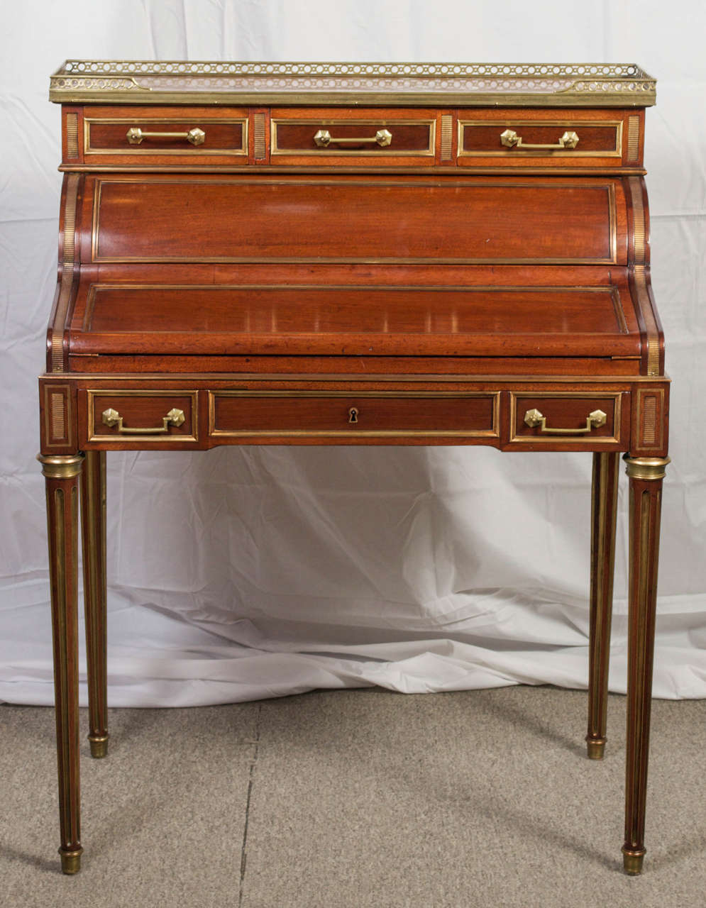 French Napoleon III Mahogany Writing Desk at 1stDibs | napoleon desk