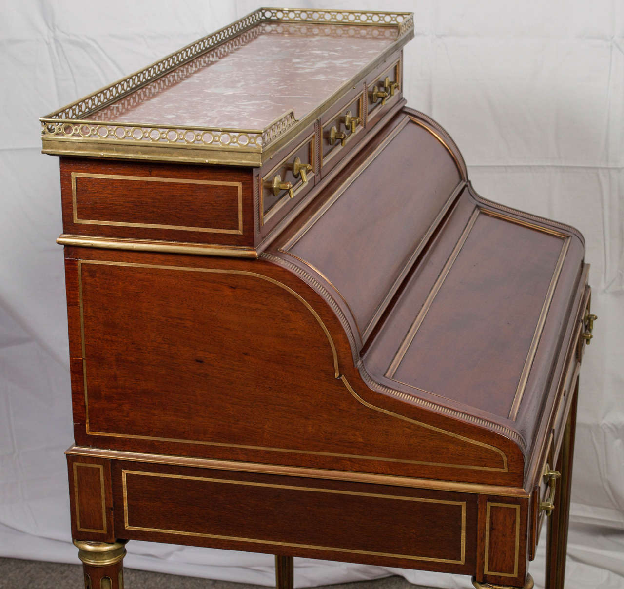 French Napoleon III Mahogany Writing Desk at 1stDibs | napoleon desk