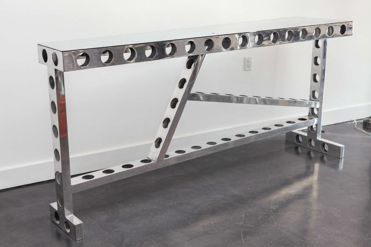 Aluminum Aviation Elements Bar Table For Sale at 1stDibs