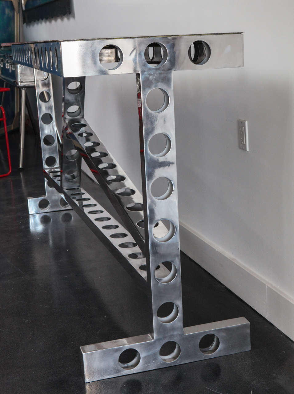 Aluminum Aviation Elements Bar Table For Sale at 1stDibs