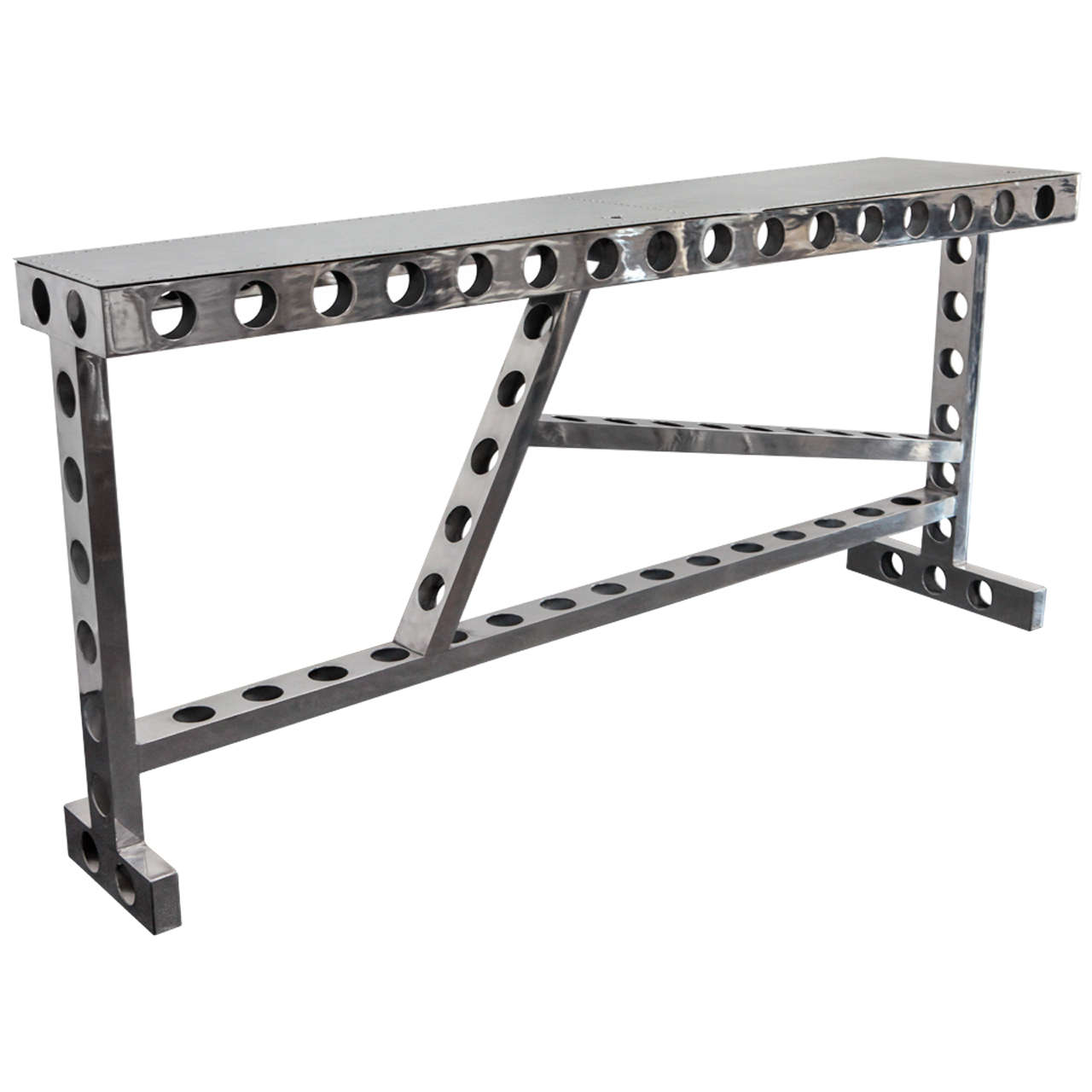 Aluminum Aviation Elements Bar Table For Sale at 1stDibs