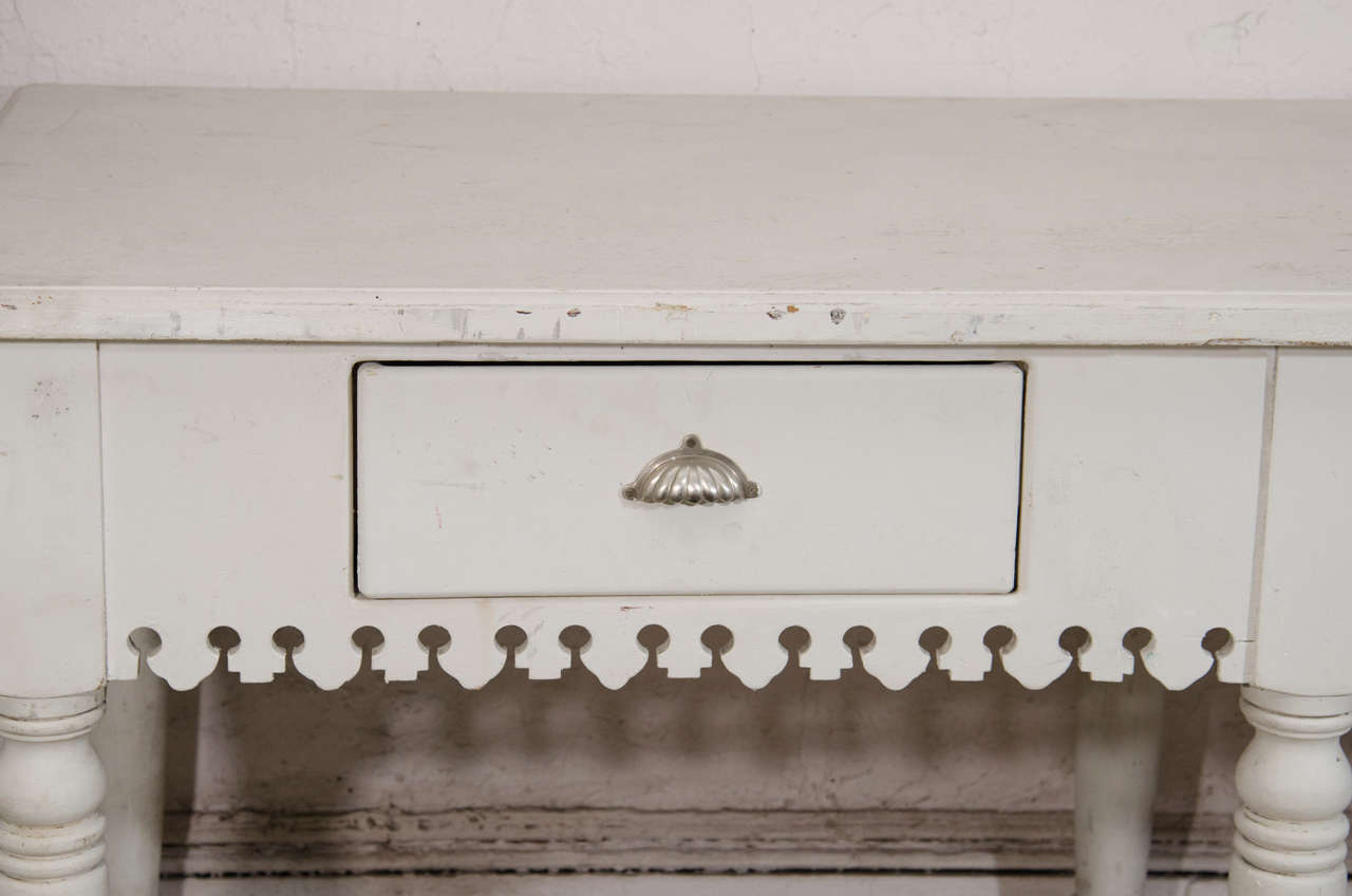 USA Large White Desk For Sale at 1stDibs