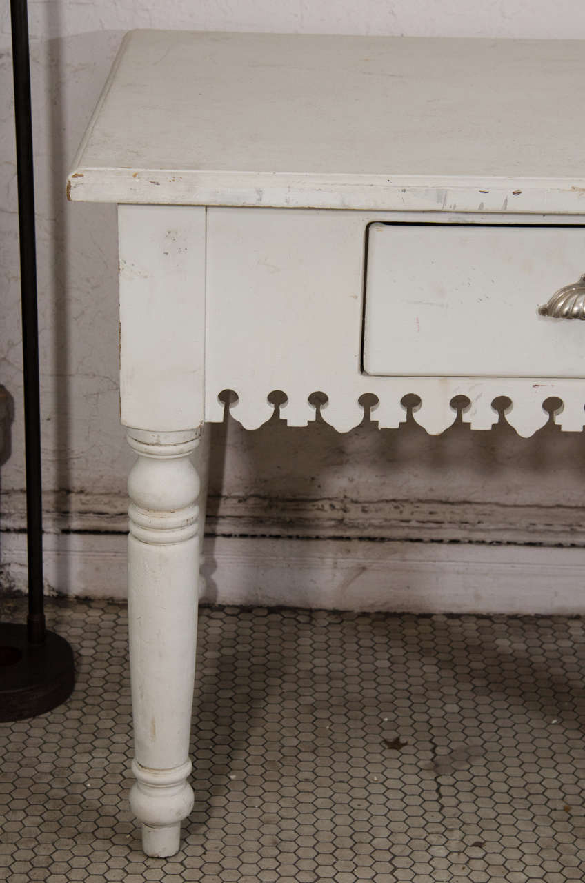 USA Large White Desk For Sale at 1stDibs