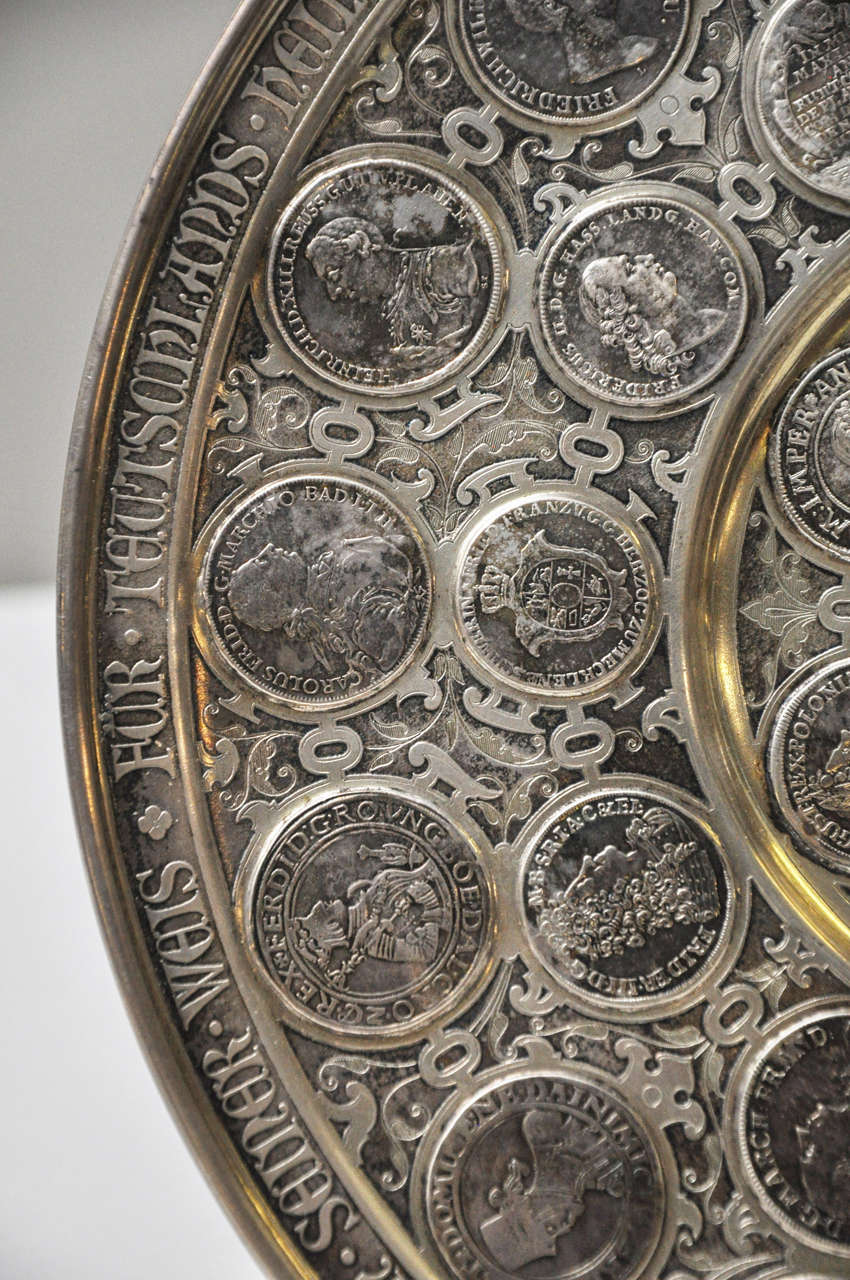 19th Century German Silver "Sy and Wagner Berlin" Platter at 1stDibs