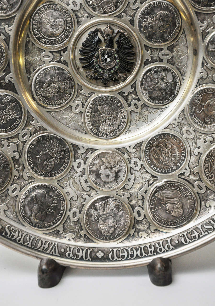 19th Century German Silver "Sy and Wagner Berlin" Platter at 1stDibs