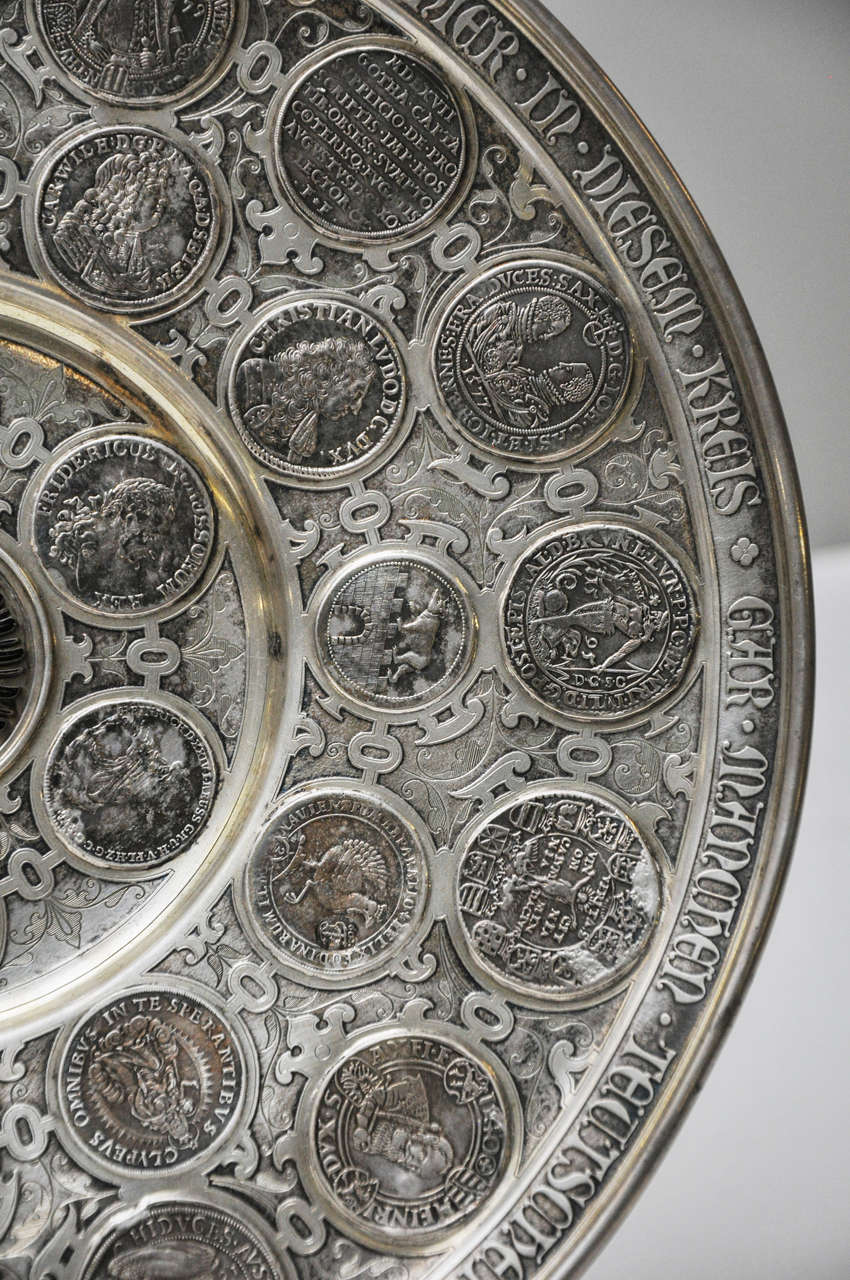 19th Century German Silver "Sy and Wagner Berlin" Platter at 1stDibs