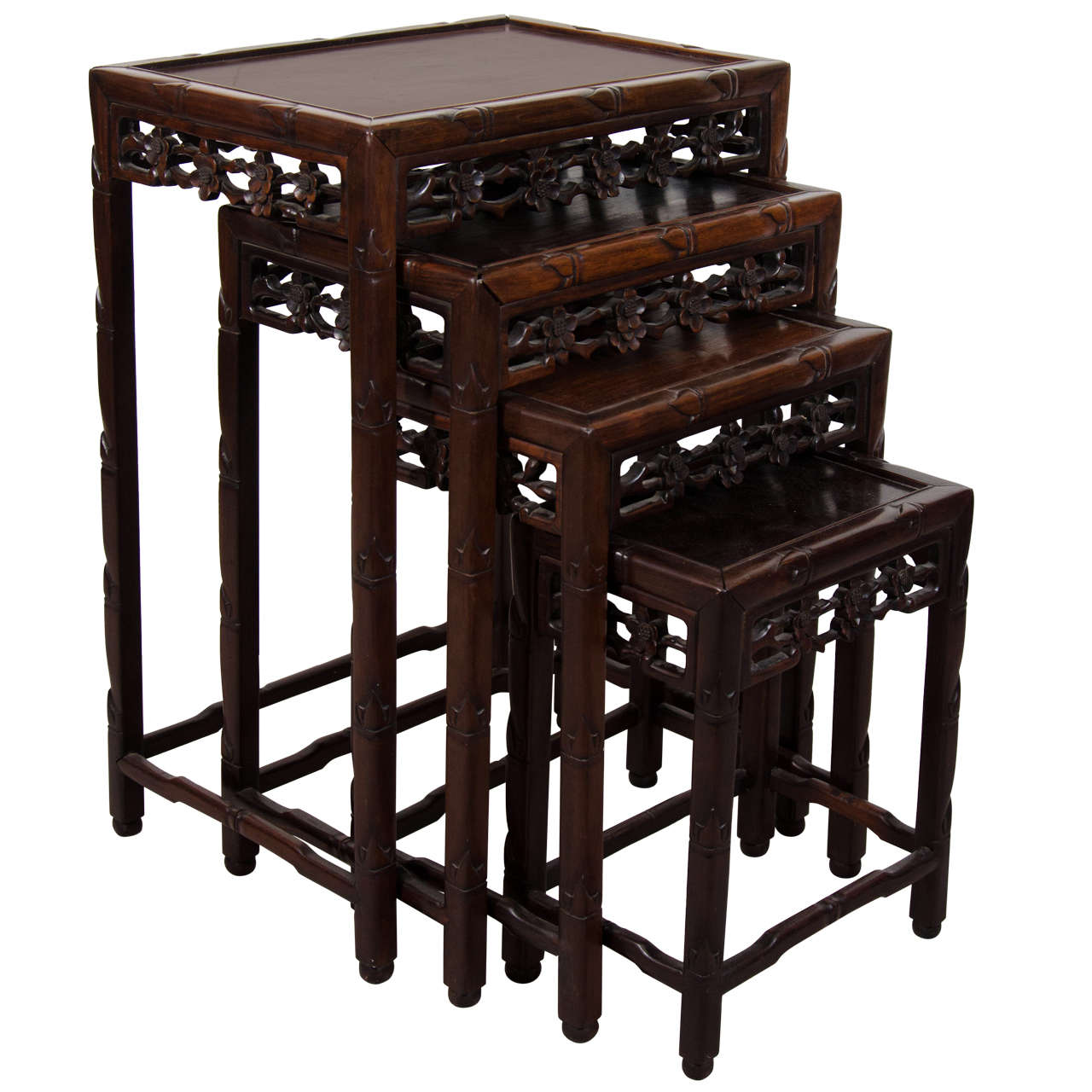 Early 20th Century Set of Chinese Rosewood Nesting Tables at 1stDibs ...