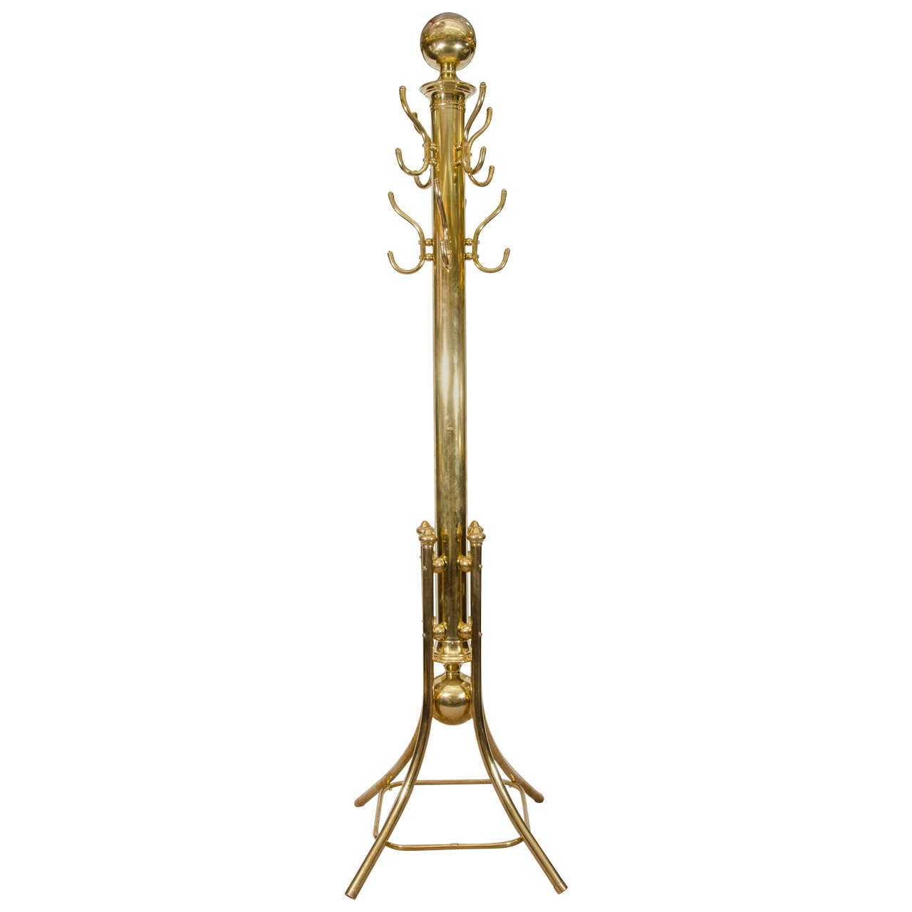 A Victorian Solid Brass Coat Rack at 1stDibs | victorian coat rack