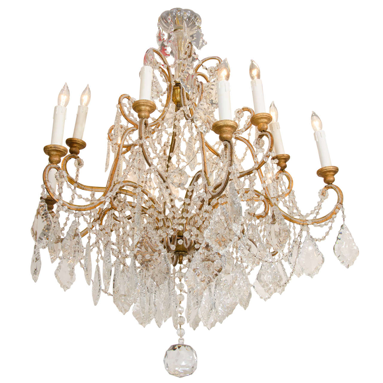 An Antique Marie Antoinette Crystal Chandelier at 1stDibs