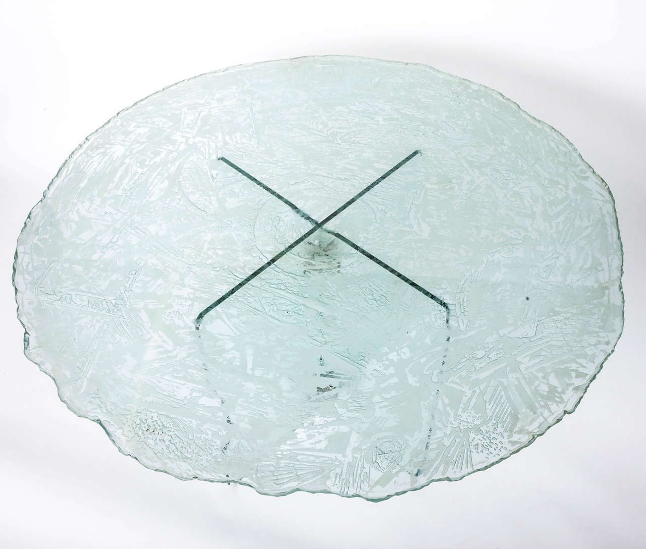Danny Lane cut glass center table, England circa 1983 For Sale at 1stDibs