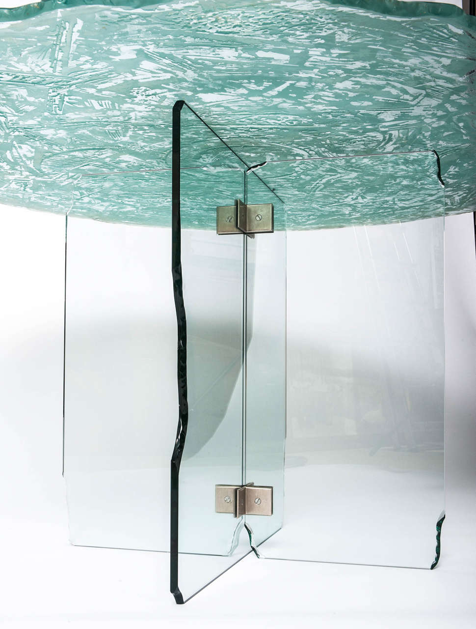 Danny Lane cut glass center table, England circa 1983 For Sale at 1stDibs