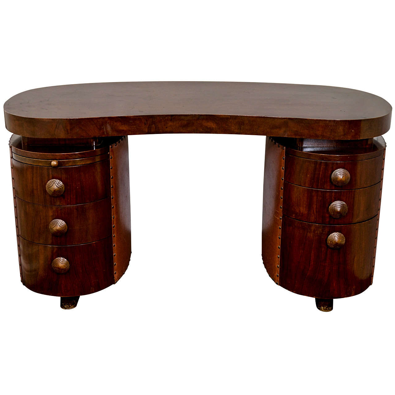 Mid Century Gilbert Rohde Pedestal Desk for Herman Miller at 1stDibs