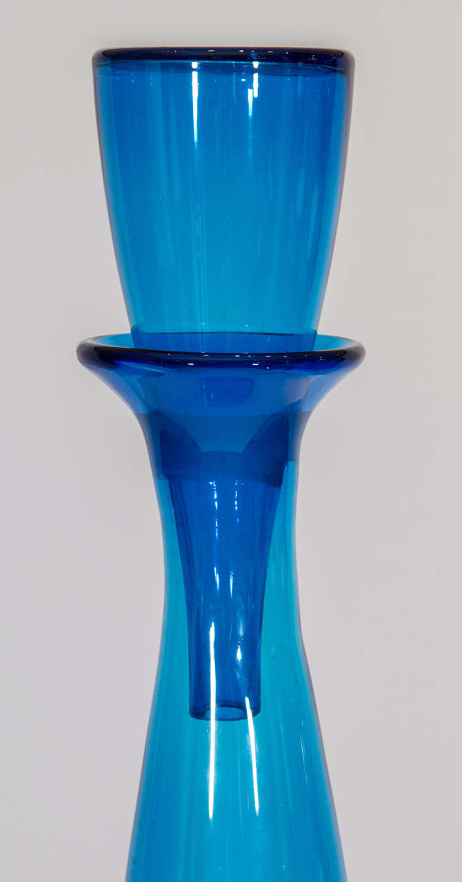 Grand and Tall Floor Decanter by Wayne Husted for Blenko at 1stDibs