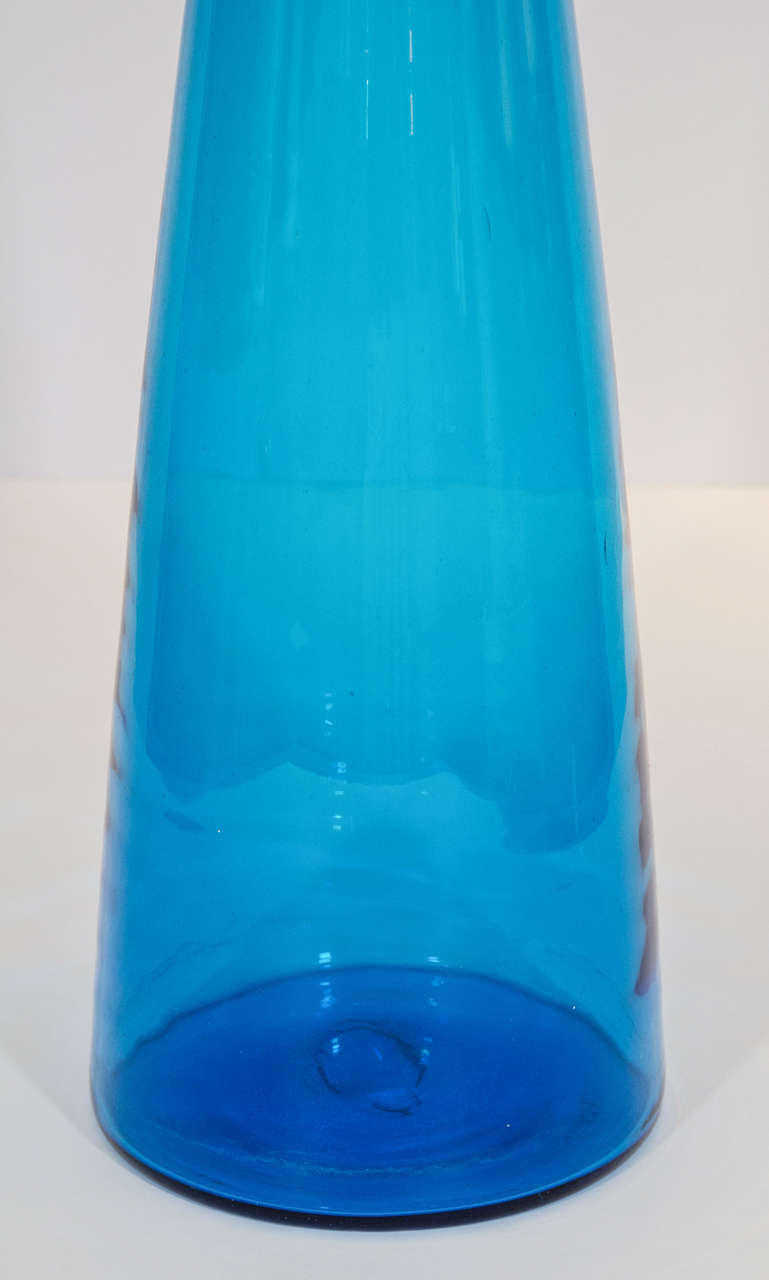 Grand and Tall Floor Decanter by Wayne Husted for Blenko at 1stDibs