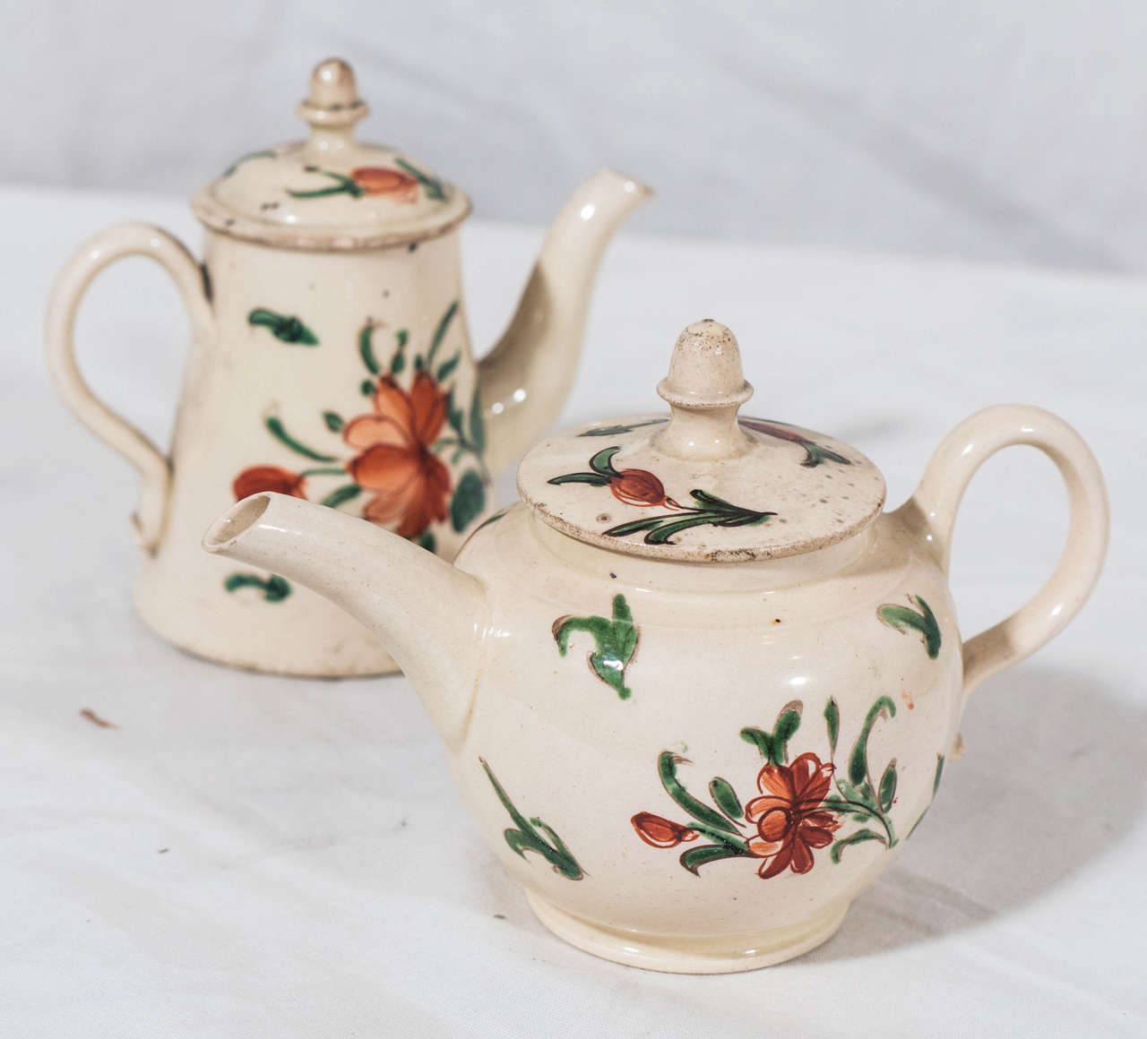 Rare 18th Century Creamware Miniature Tea Set at 1stDibs | antique ...