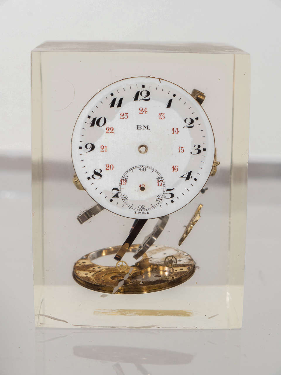 Set of Three Objects with Clock Parts by Pierre Giraudon, France circa ...