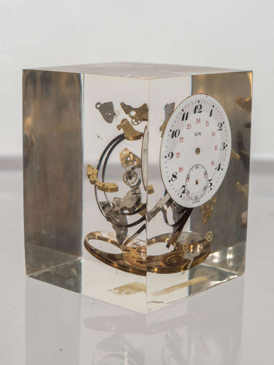 Set of Three Objects with Clock Parts by Pierre Giraudon, France circa ...