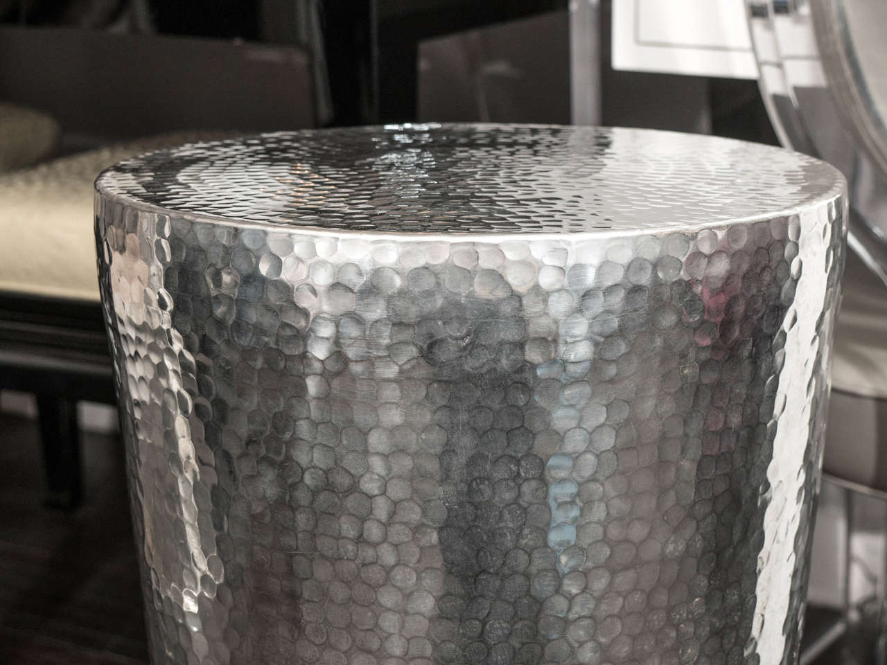 Hammered Metal Side Table at 1stDibs | hammered metal side tables ...
