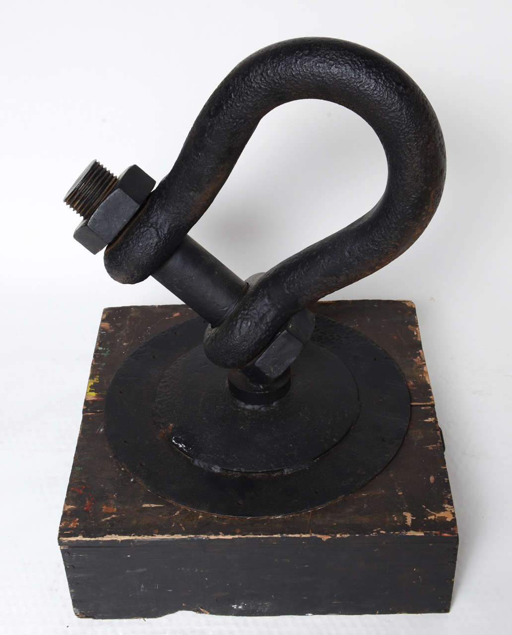 Heavy Iron Nautical Sculpture on Stand For Sale at 1stDibs