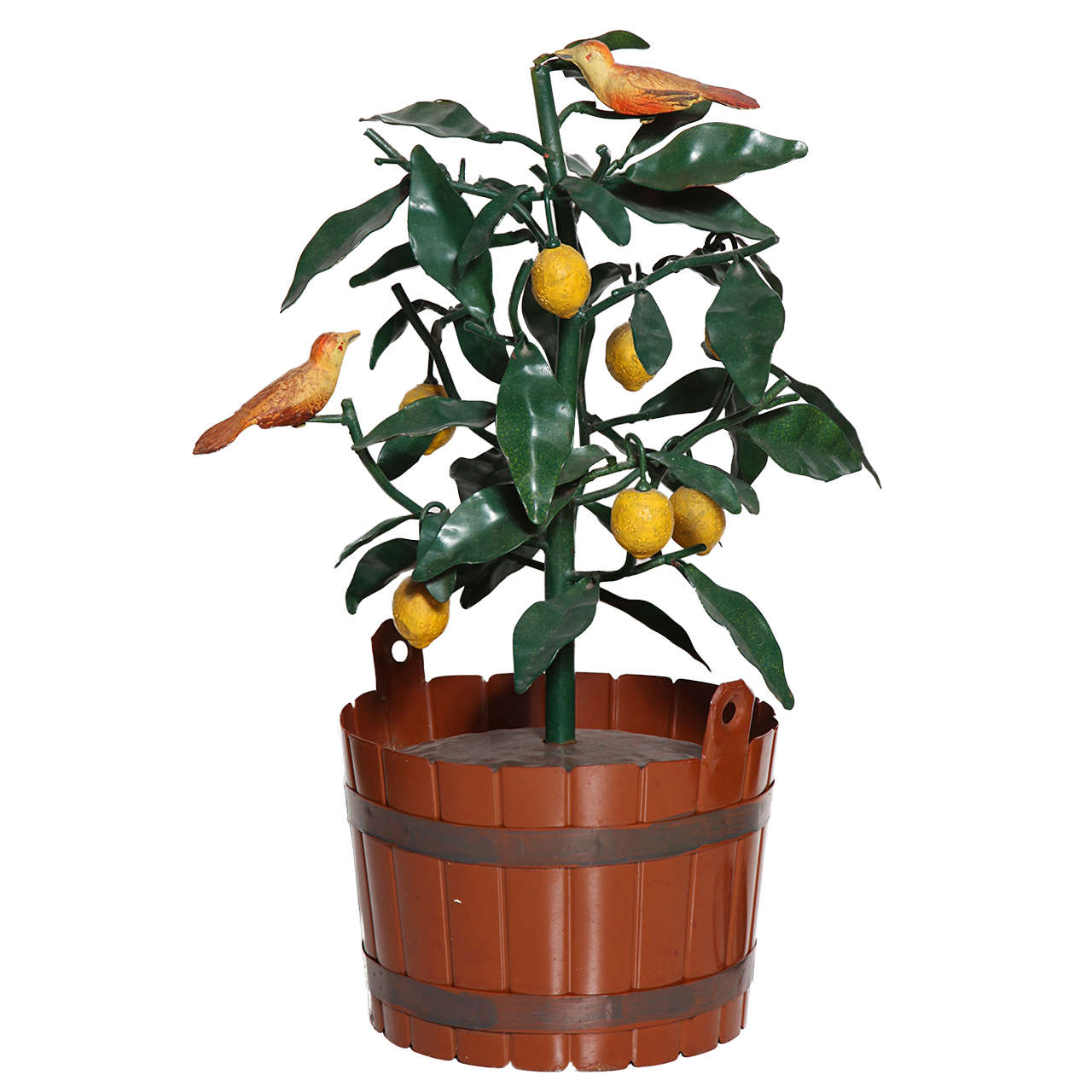Tole Lemon Tree with Birds at 1stDibs