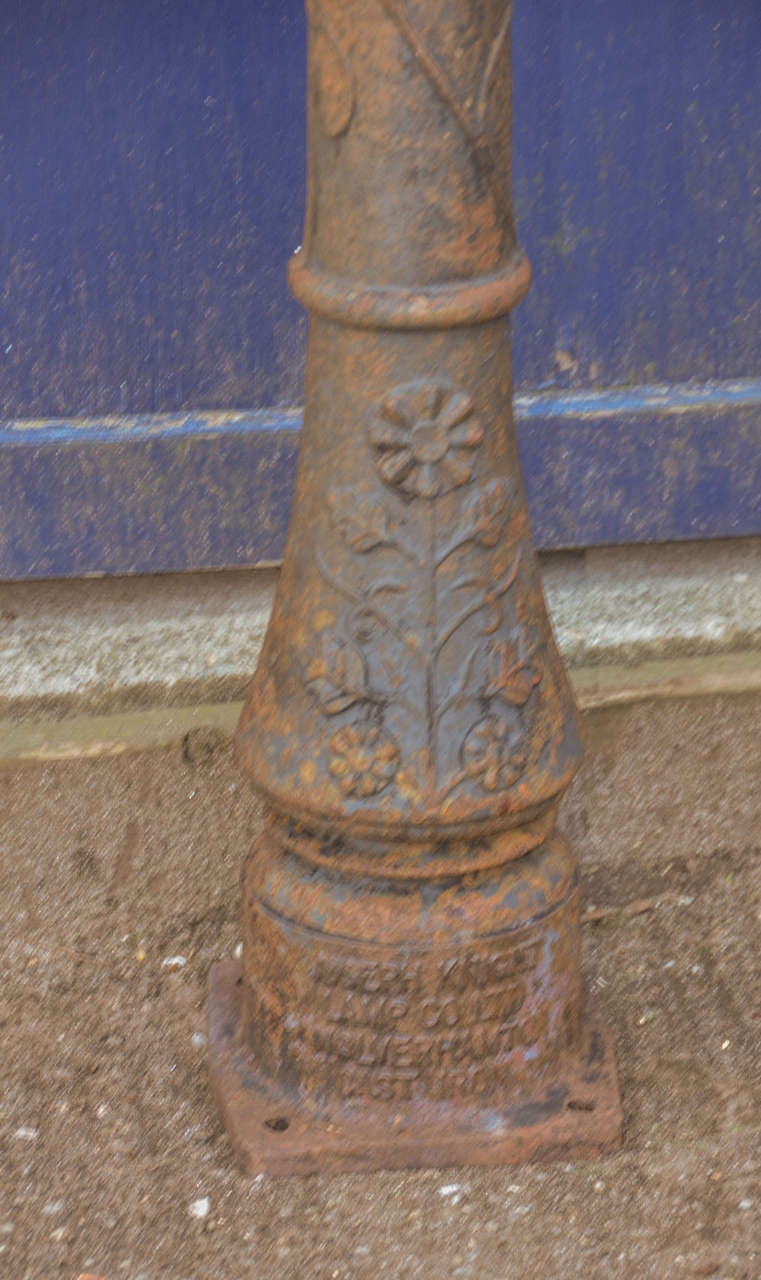 English Aesthetic Movement Cast Iron Lamp Post For Sale at 1stDibs ...