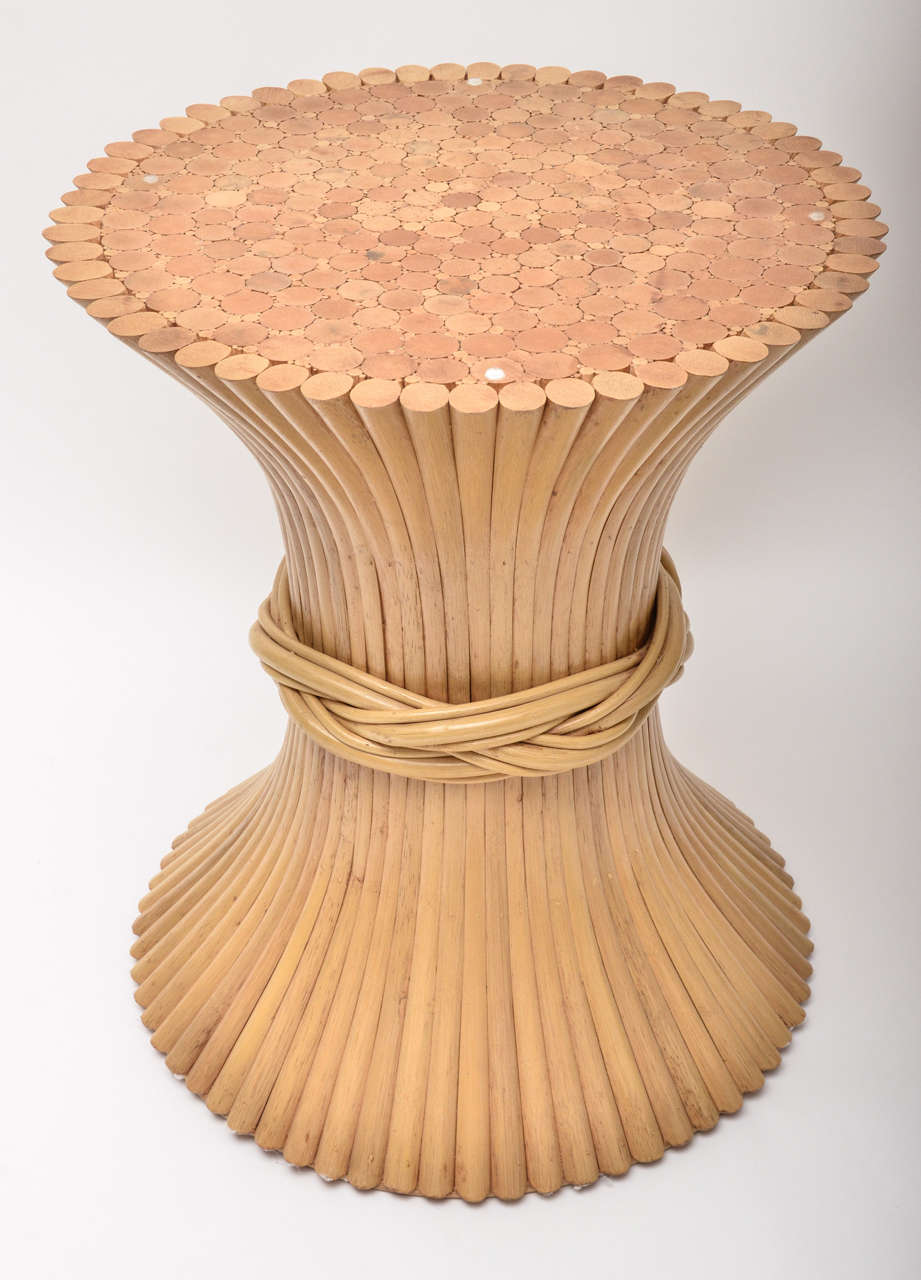 Bamboo Base Glass-Top Center Table at 1stDibs | bamboo center table ...