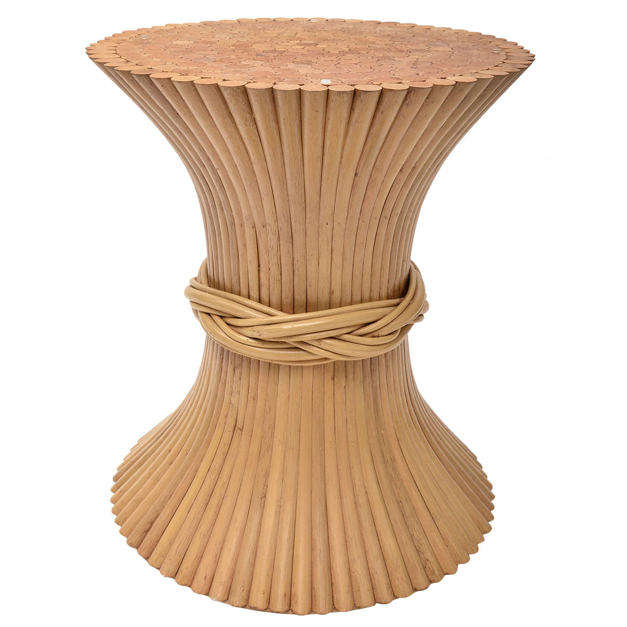 Bamboo Base Glass-Top Center Table at 1stDibs | bamboo center table ...