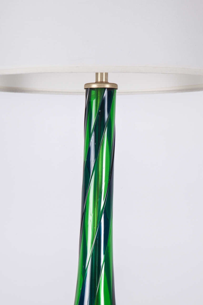 Emerald Green Murano Glass Lamps at 1stDibs | emerald green lamp, green ...