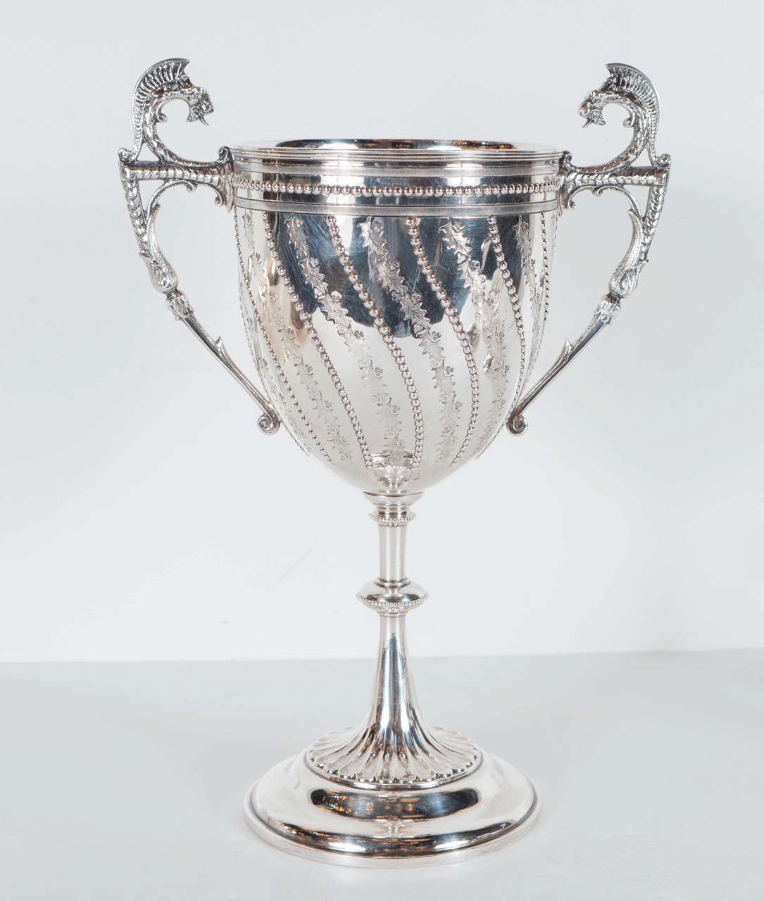 Elegant Hollywood Regency Silver Plated Chalice at 1stDibs