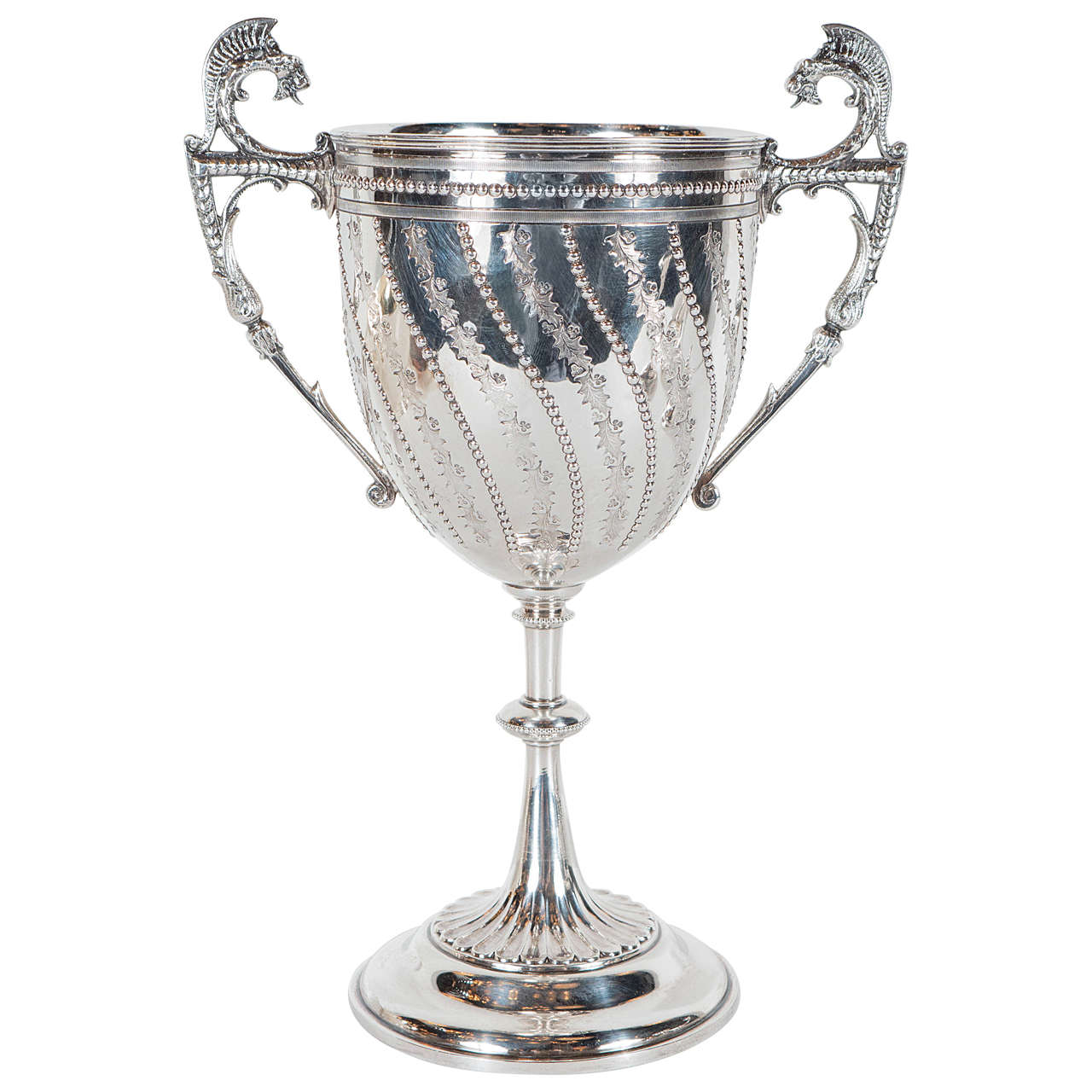 Elegant Hollywood Regency Silver Plated Chalice at 1stDibs