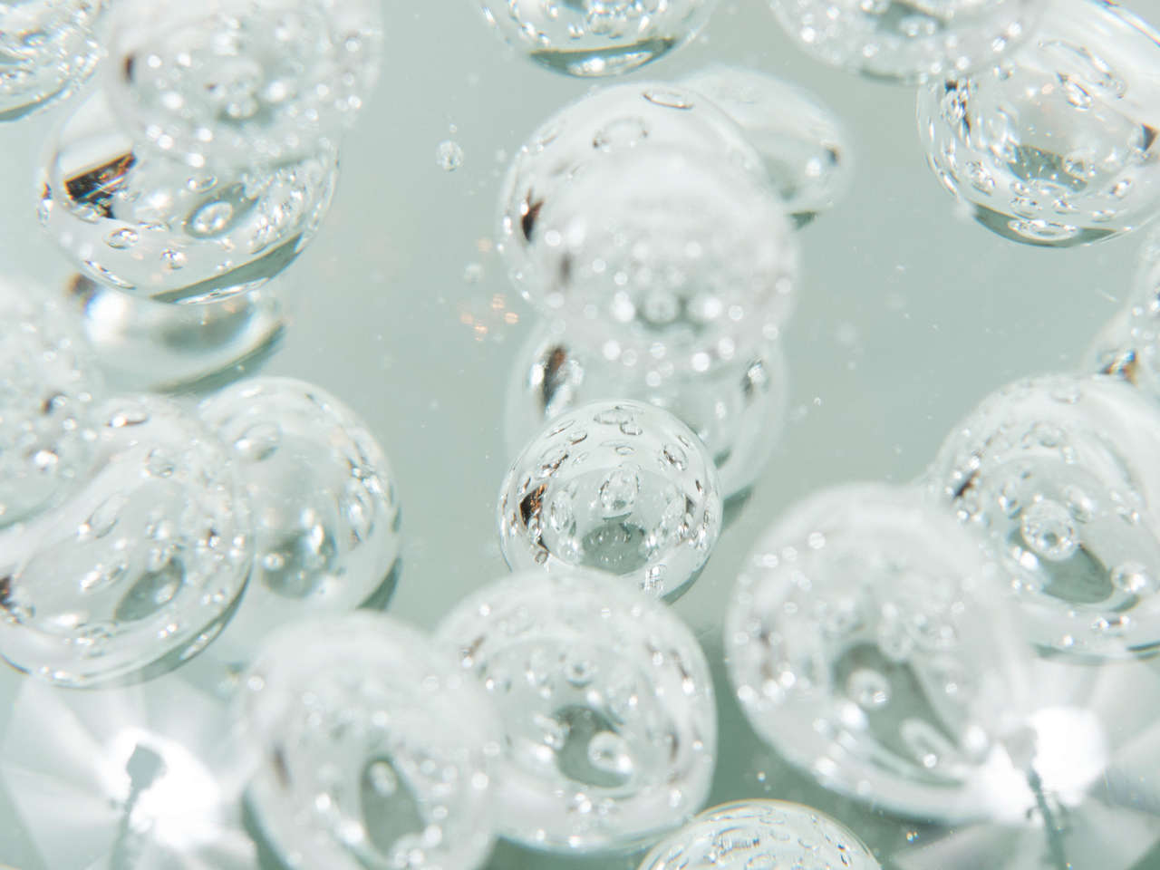 Large Hand-Blown Murano Glass Sphere with Controlled Release Air ...