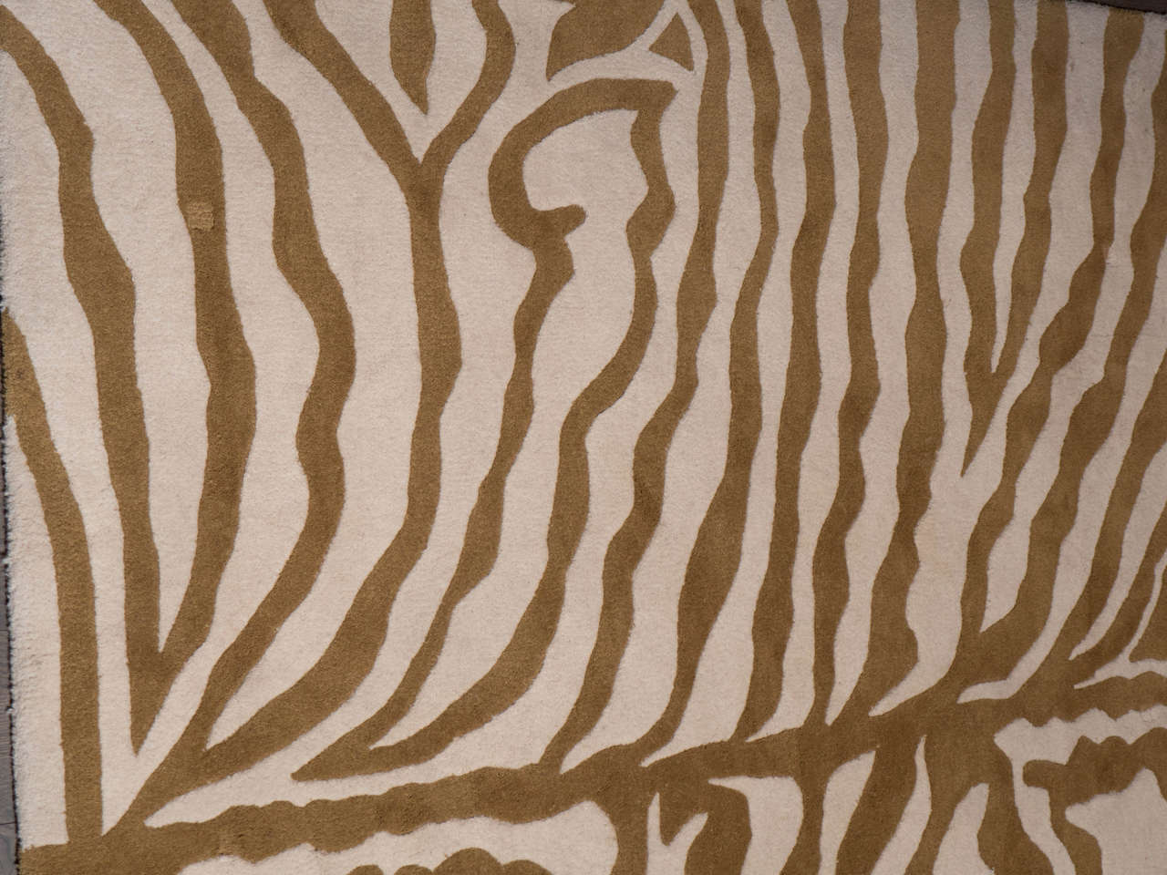 Beautiful Indian Modernist Zebra Print Rug in Wool For Sale at 1stDibs ...