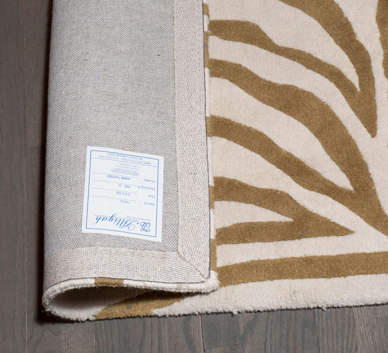 Beautiful Indian Modernist Zebra Print Rug in Wool For Sale at 1stDibs ...