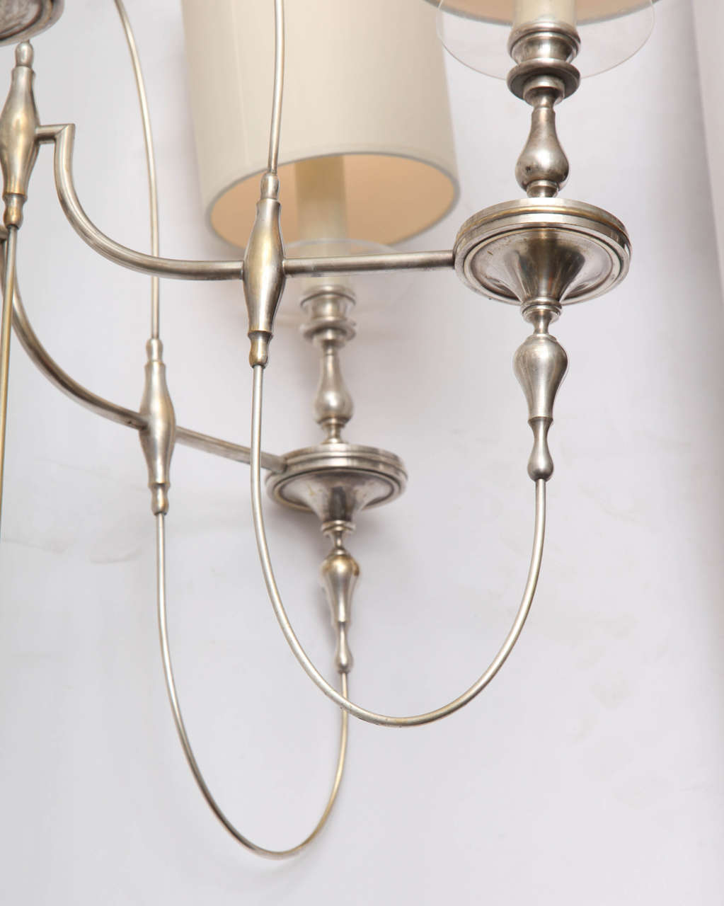 1940s Art Moderne Silver Candelabra Ceiling Fixture at 1stDibs