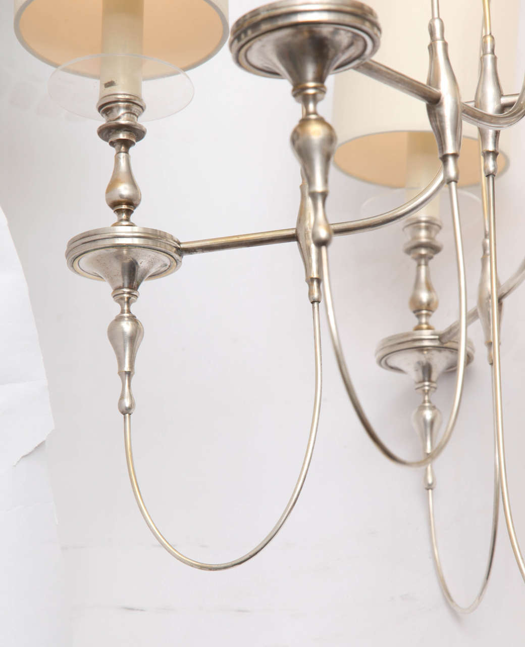 1940s Art Moderne Silver Candelabra Ceiling Fixture at 1stDibs