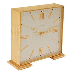 Beautiful Gold Plated Clock at 1stDibs
