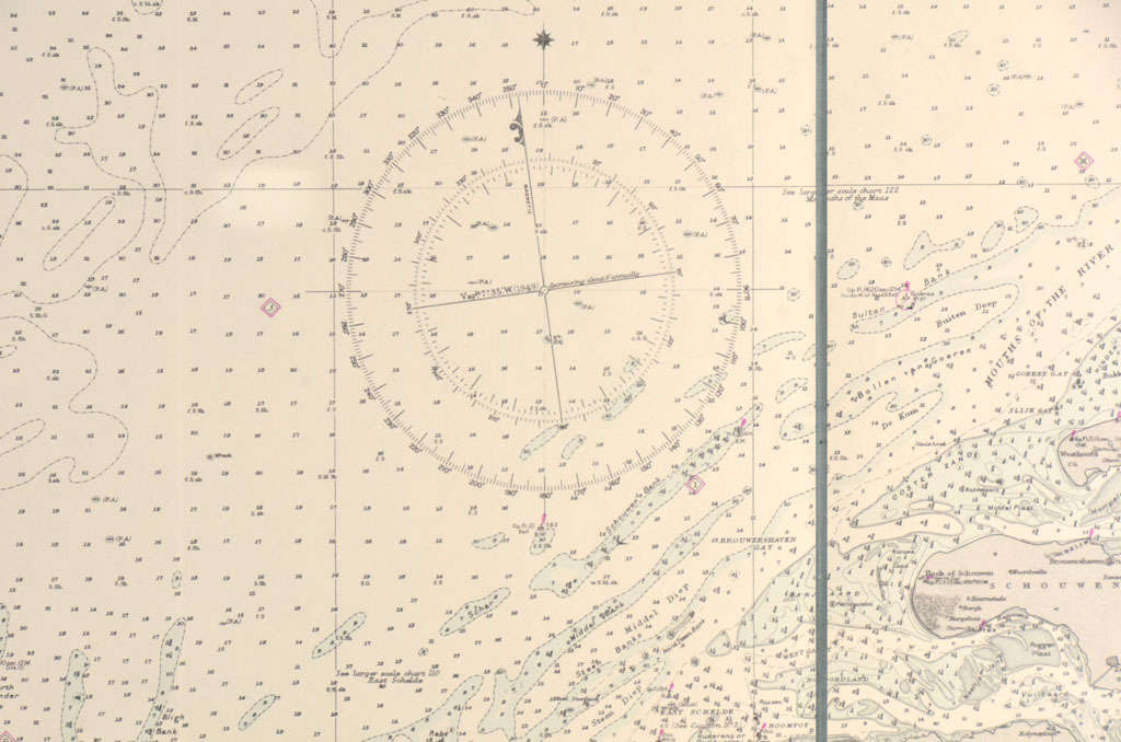 Dover to Calais, Antique Nautical Map at 1stDibs