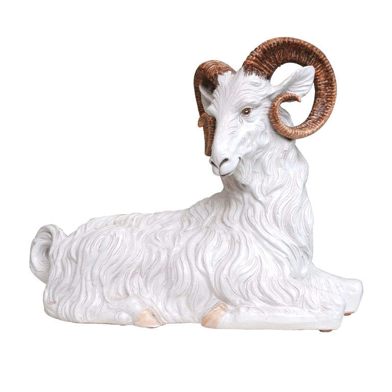 Italian Ceramic Ram at 1stDibs | ram ceramic, italian ram, belier en ...